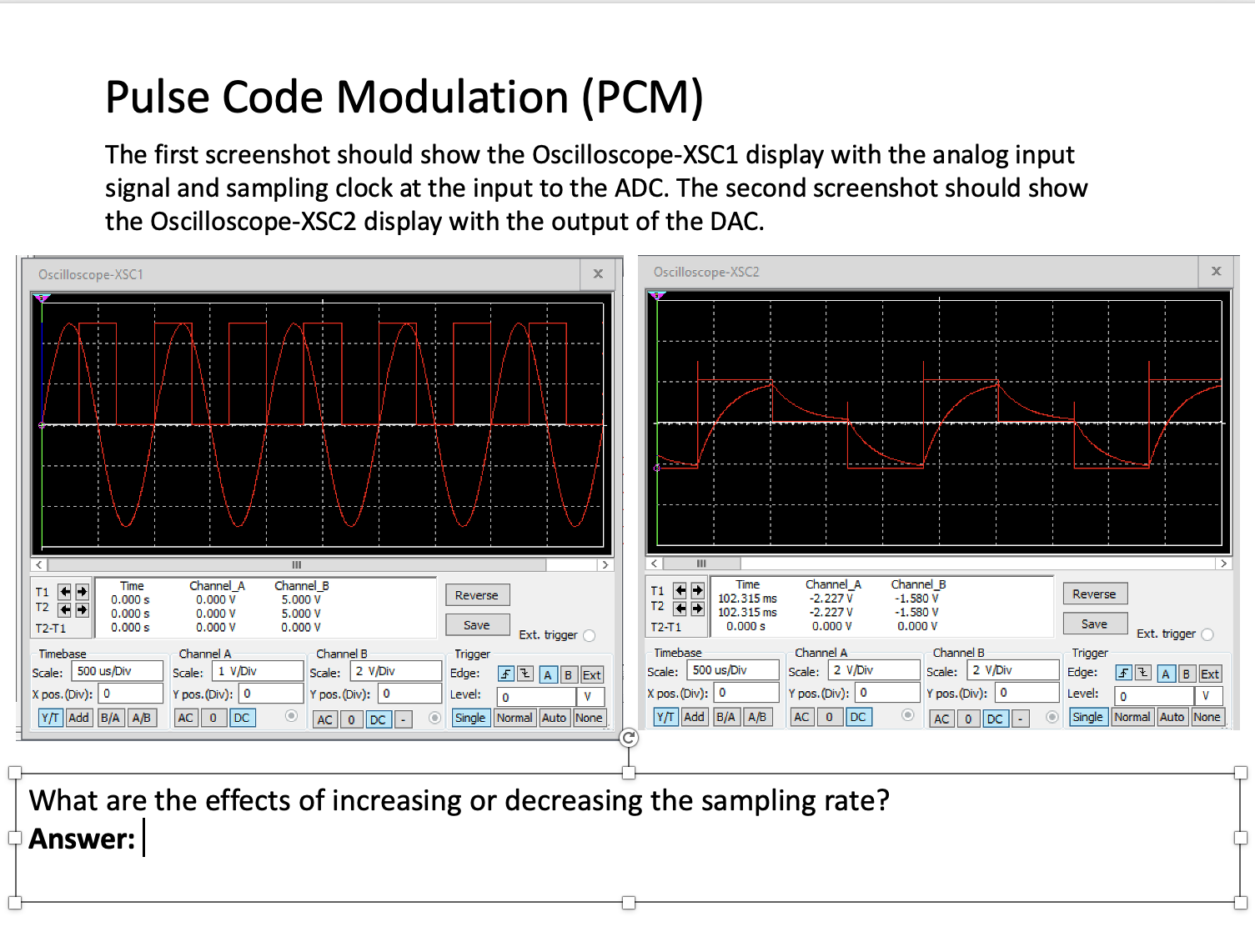 Solved What are the effects of increasing or decreasing the | Chegg.com