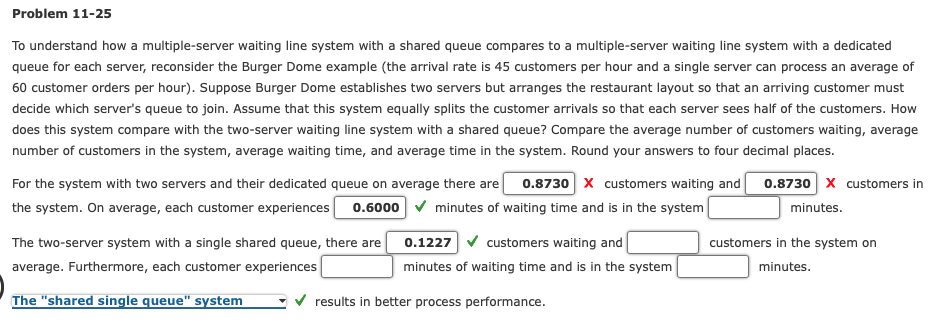 Solved To understand how a multiple-server waiting line | Chegg.com
