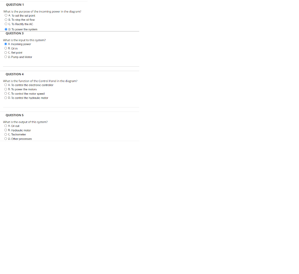 Solved QUESTION 1 What is the purpose of the incoming power | Chegg.com