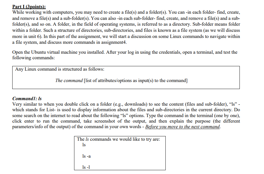 Solved Part I (3points): While working with computers, you | Chegg.com