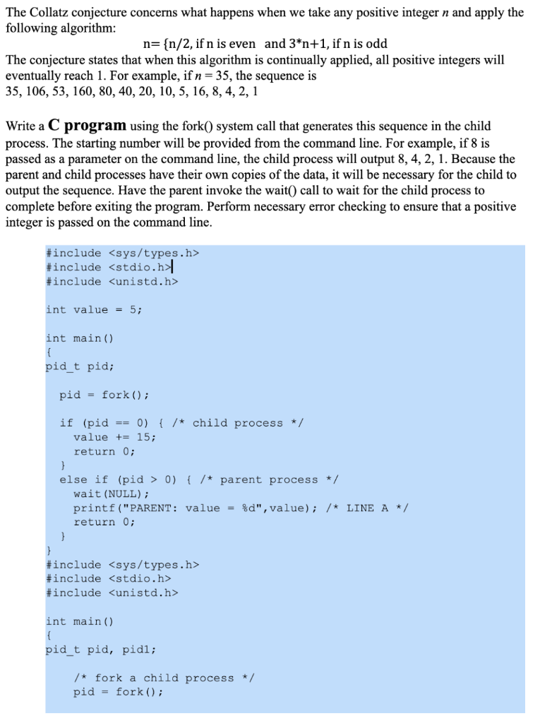 Solved The Collatz conjecture concerns what happens when we | Chegg.com