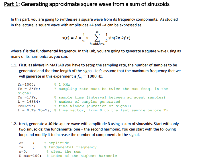 Solved In this part, you are going to synthesize a square | Chegg.com