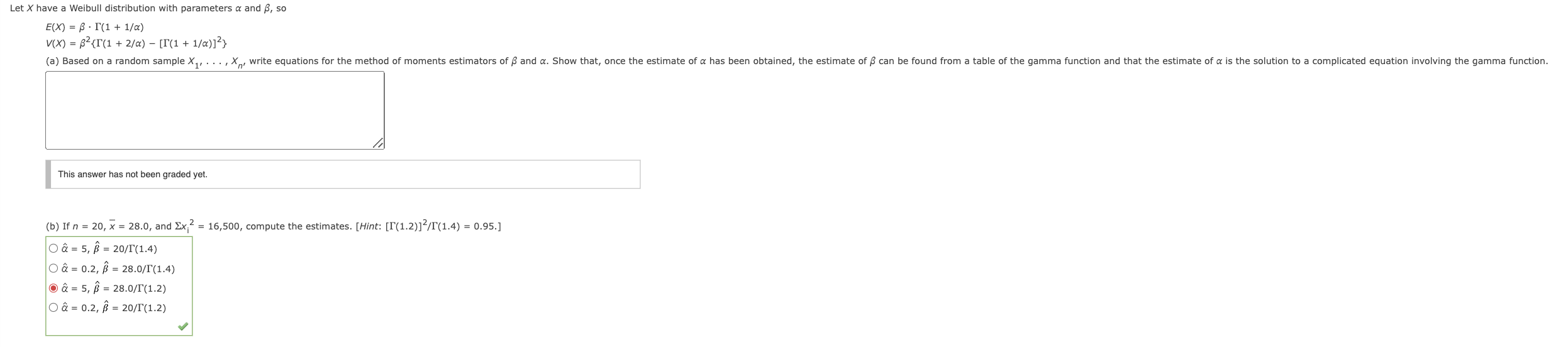 Solved Let X have a Weibull distribution with parameters α | Chegg.com