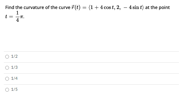 Solved Find the curvature of the curve | Chegg.com