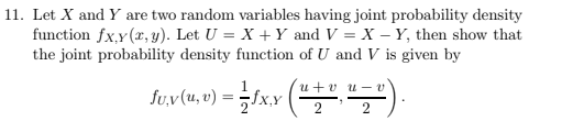 Solved 1. Let X and Y are two random variables having joint | Chegg.com