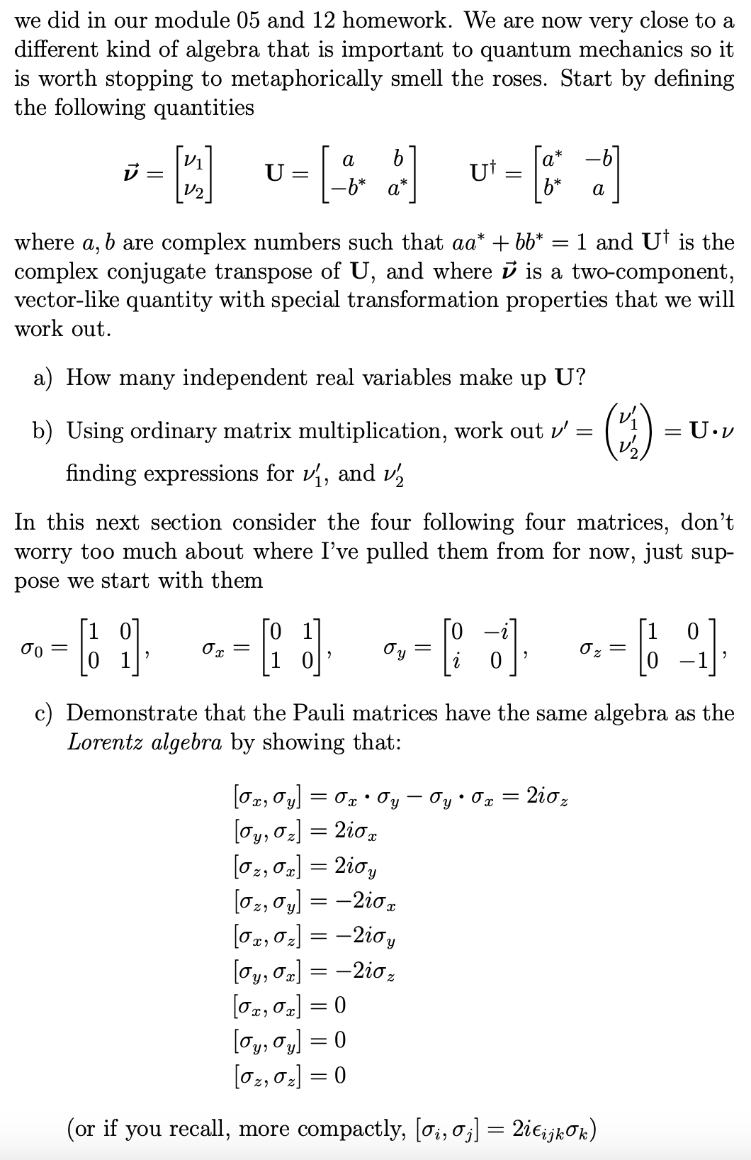 Solved A Different Kind of Algebra In modules 05 and 12, we | Chegg.com