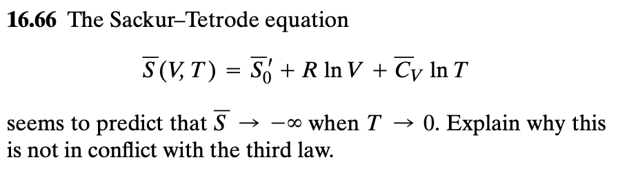 Solved 16.66 The Sackur-Tetrode equation | Chegg.com