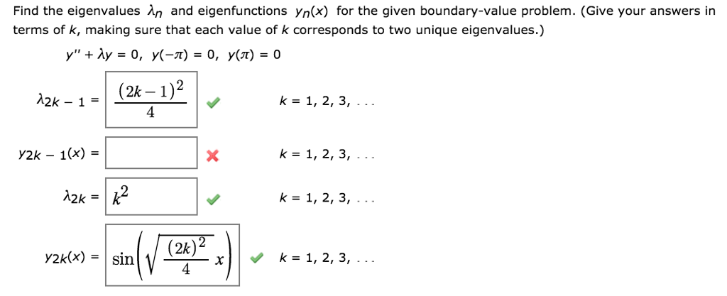 Solved Find the eigenvalues ?n and eigenfunctions yn(x) for | Chegg.com