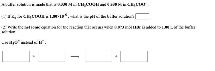 Solved A buffer solution is made that is 0.330 M in CH3COOH | Chegg.com