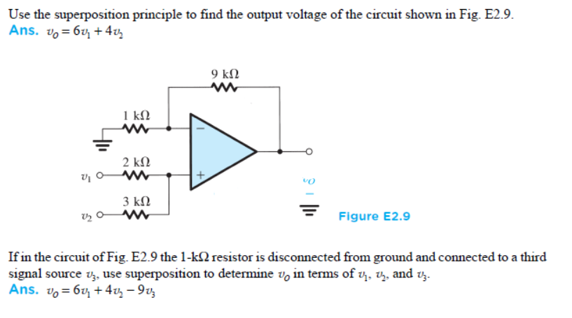 Solved Use the superposition principle to find the output | Chegg.com
