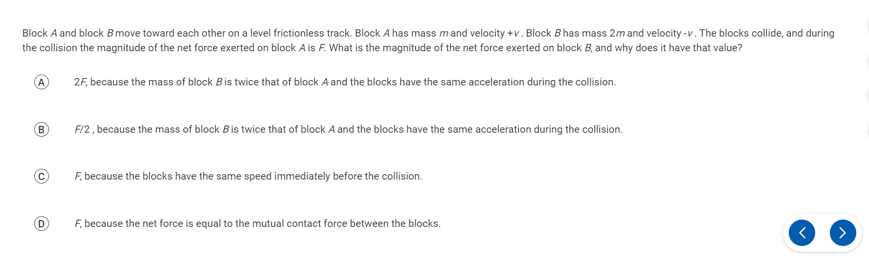 Solved Block A and block B move toward each other on a level | Chegg.com