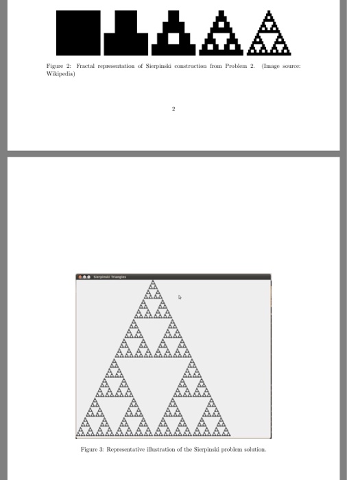 Solved 2 Sierpinski's Triangle (30 points) Sierpinski's | Chegg.com