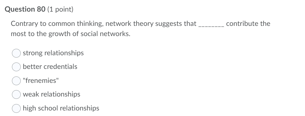 Solved Question 80 (1 point) Contrary to common thinking, | Chegg.com