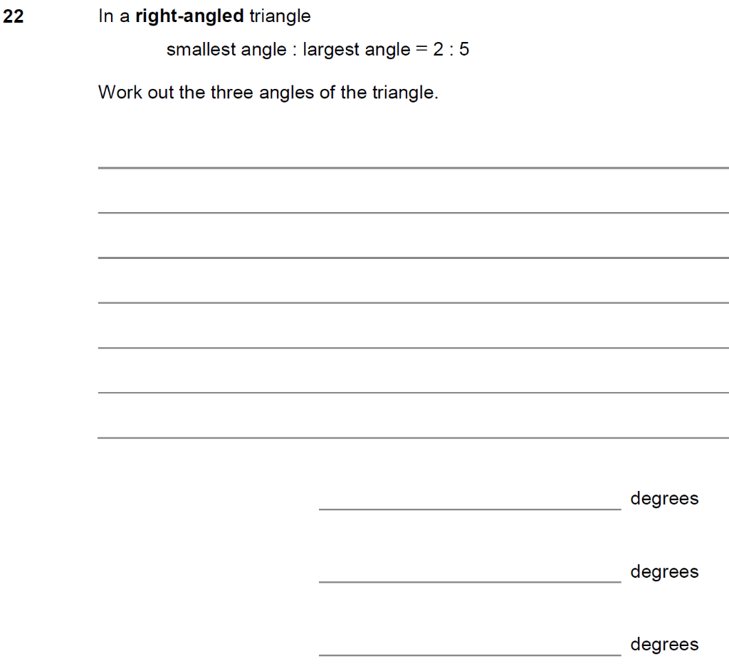 Solved In a right-angled triangle smallest angle : largest | Chegg.com