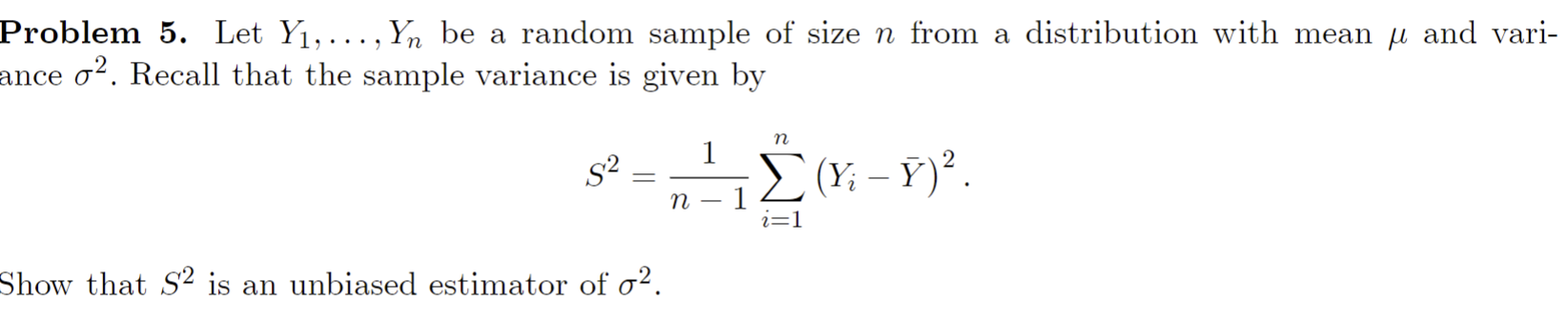 Solved Let Y1, ..., Yn be a random sample of size n from a | Chegg.com