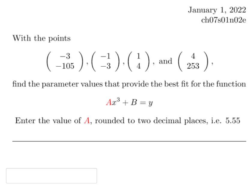 Solved January 1, 2022 ch07s01n02e With the points (-1))) | Chegg.com