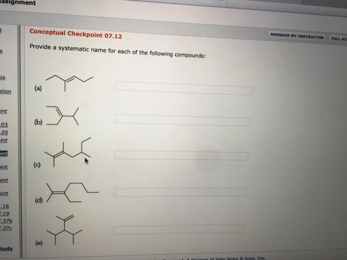 Solved ssignment MESSAGE MY INSTRUCTOR FULL SC Conceptual | Chegg.com