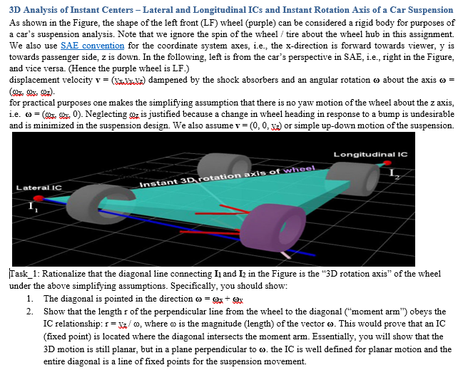 3D Analysis of Instant Centers - Lateral and | Chegg.com
