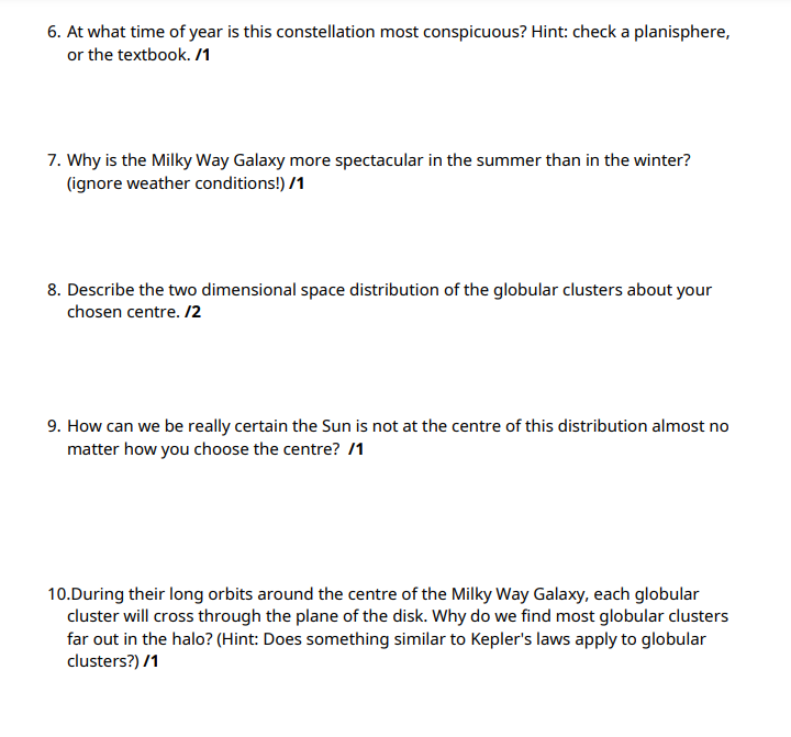 Solved Tahle 1: Glohular Clucter DataIn this exercise, you | Chegg.com