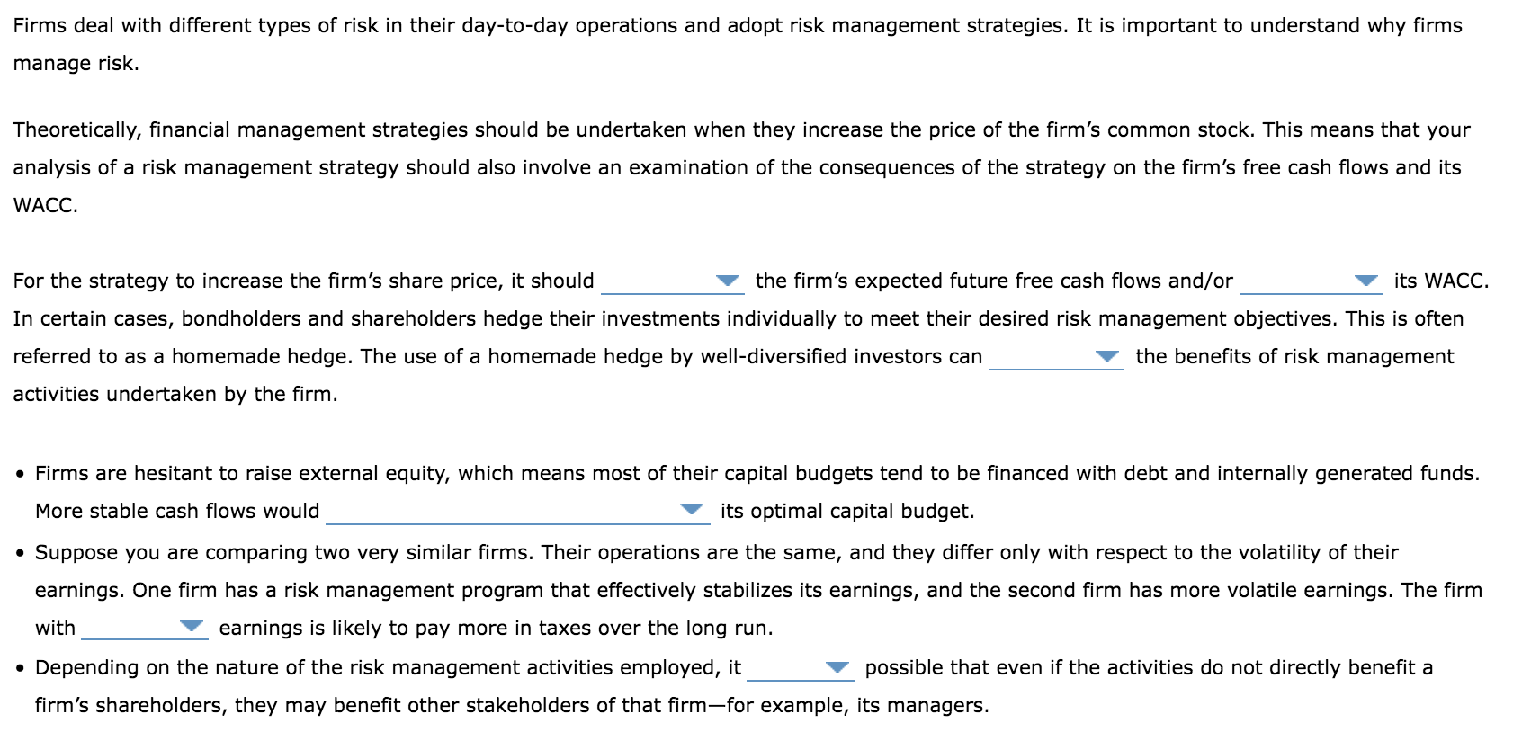 Solved Blank 1- Increase / Decrease Blank 2- Increase / | Chegg.com