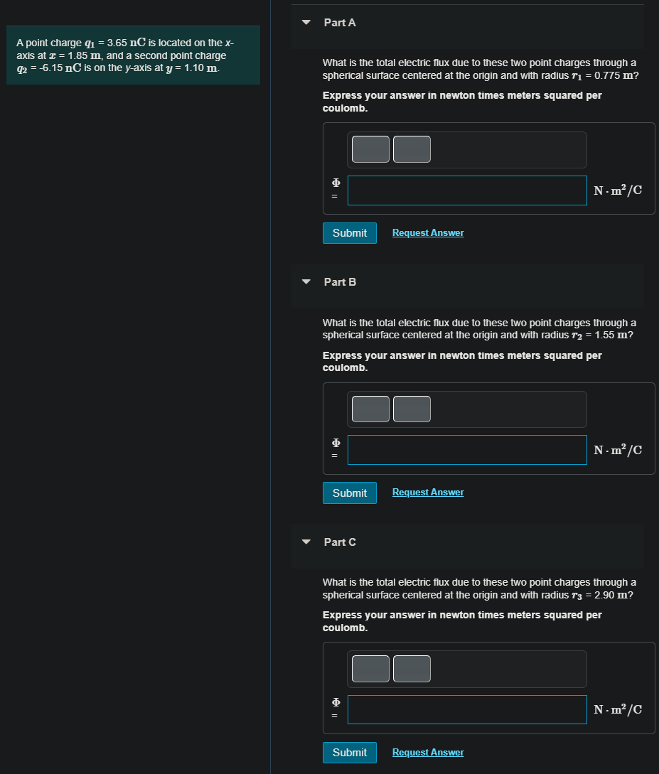 Solved A point charge q1=3.65nC ﻿is located on the x -axis | Chegg.com