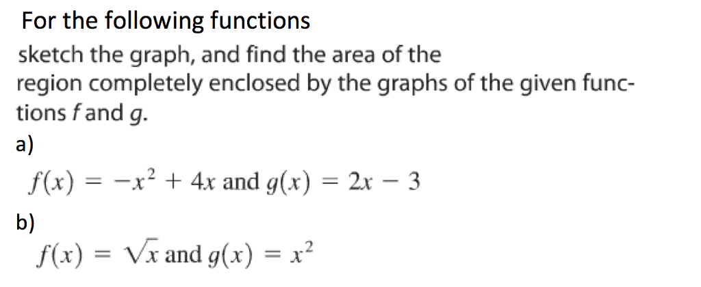 Solved For the following functions sketch the graph, and | Chegg.com