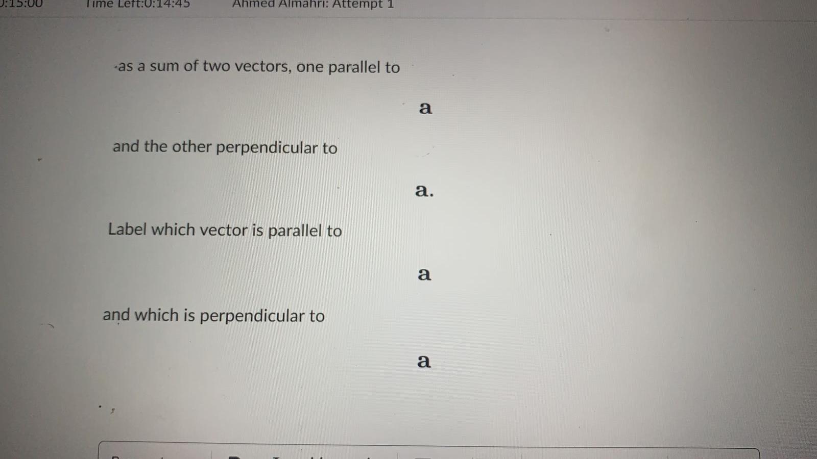 Solved Given the vectors write as a sum of two vectors, one | Chegg.com