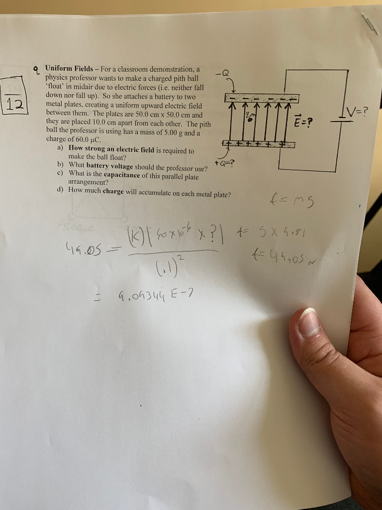Solved 12. 1 9 Uniform Fields - For a classroom | Chegg.com