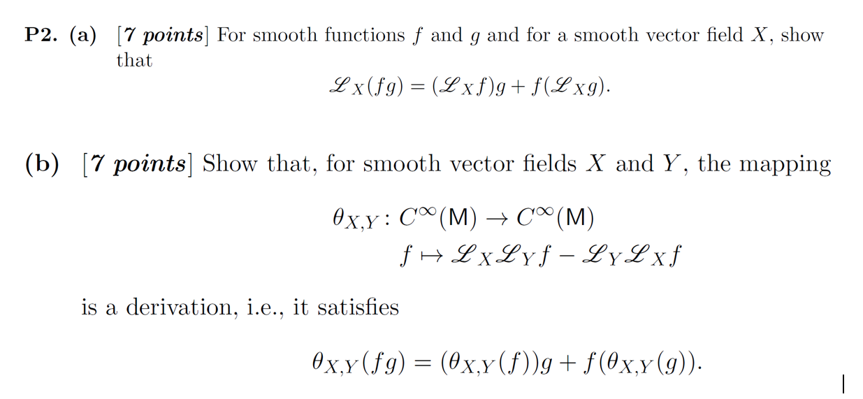 Solved P2. (a) [7 points) For smooth functions f and g and | Chegg.com