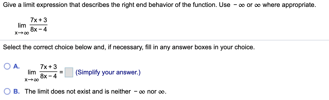 Solved Give a limit expression that describes the right end | Chegg.com
