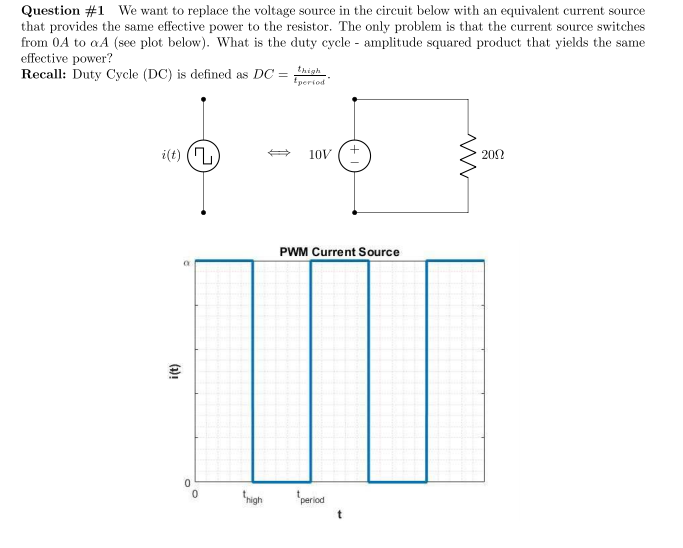 Solved Question 1 We Want To Replace The Voltage Source In 