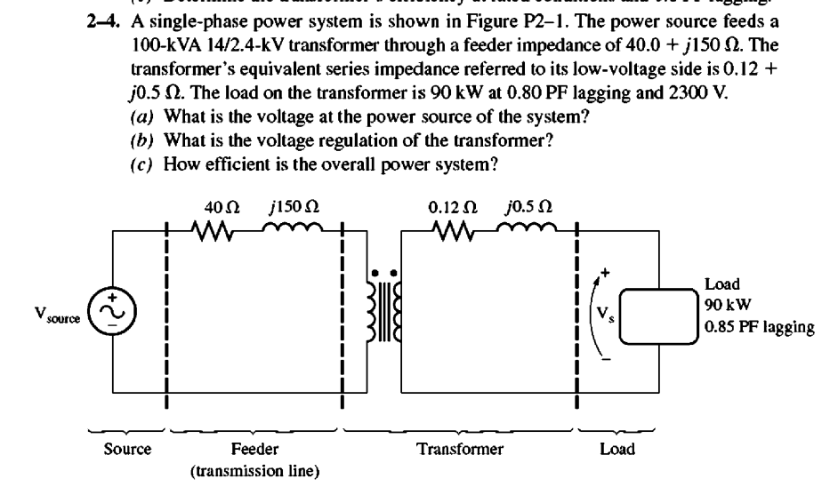 Solved 244. A single-phase power system is shown in Figure | Chegg.com