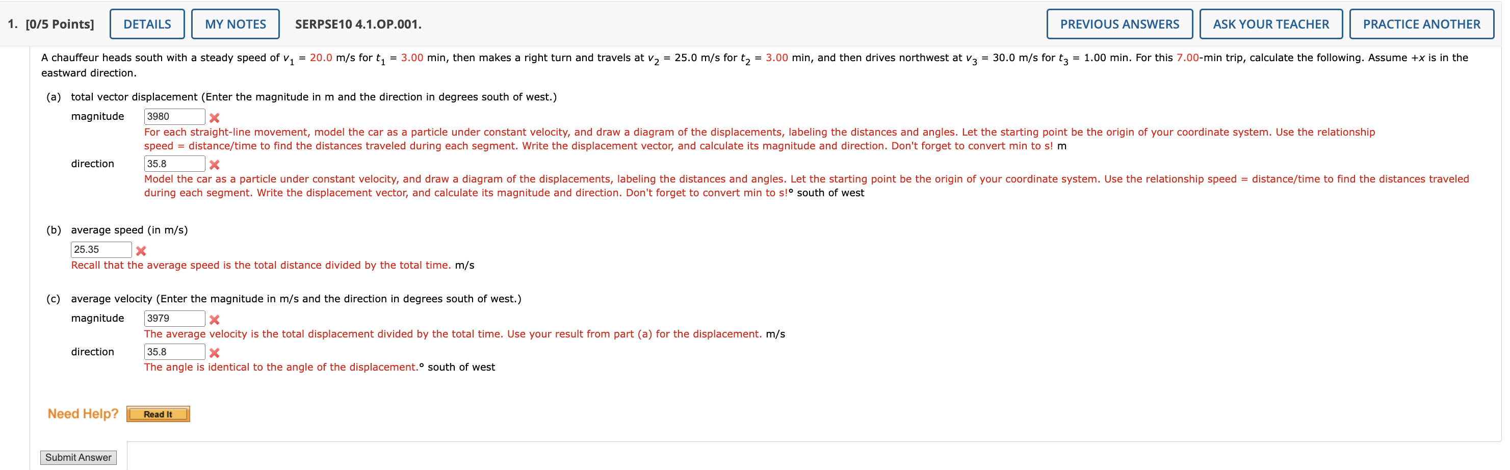 Solved eastward direction.(a) ﻿total vector displacement | Chegg.com