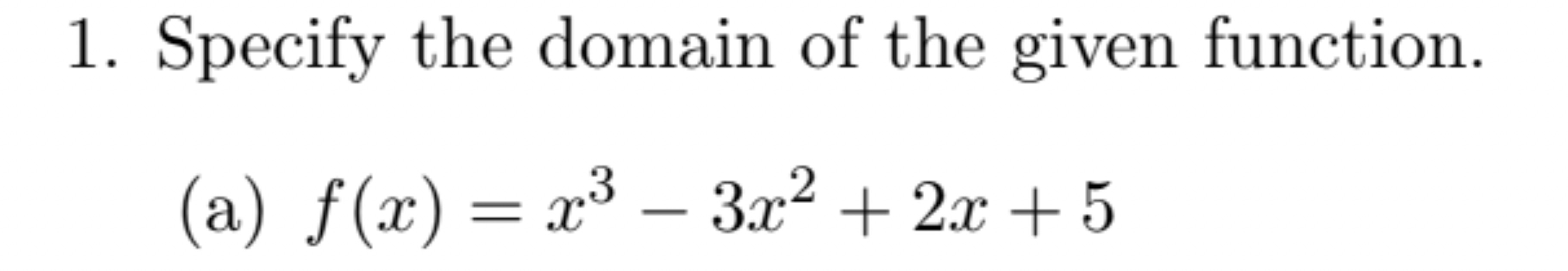 Solved Specify the domain of the given | Chegg.com