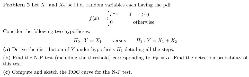 Solved Problem 2 ﻿Let x1 ﻿and x2 ﻿be i.i.d. ﻿random | Chegg.com