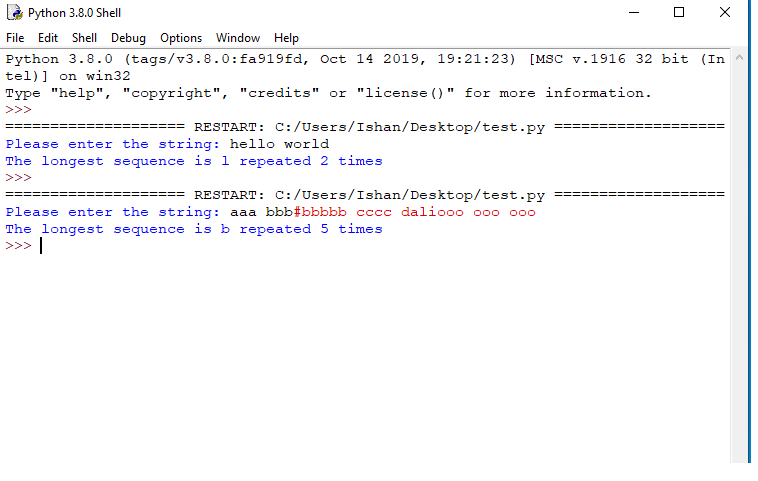 Solved Please write it in python~ Given a string by the | Chegg.com
