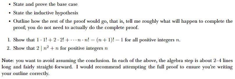 Solved • State and prove the base case • State the inductive | Chegg.com