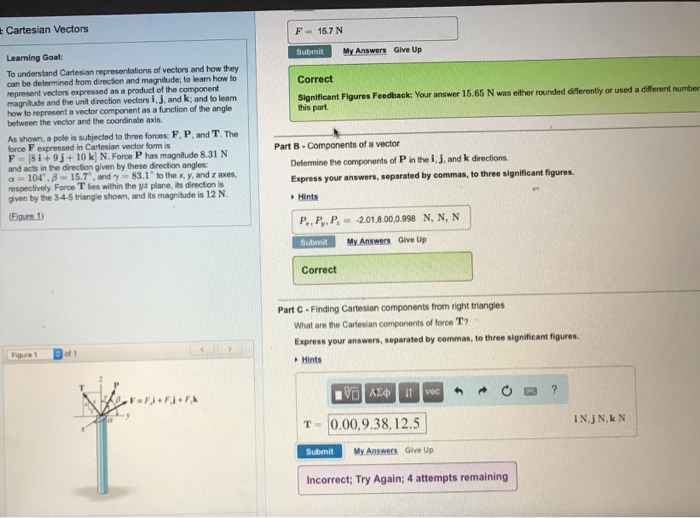 Solved To understand Cartesian representation of vectors and | Chegg.com