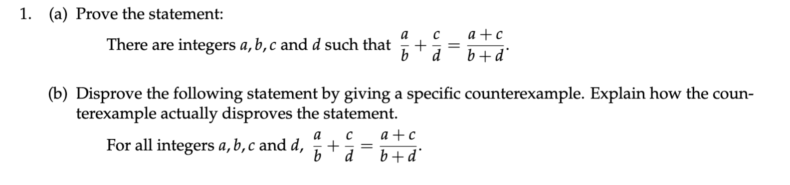 Solved (a) Prove the statement: There are integers a,b,c and | Chegg.com