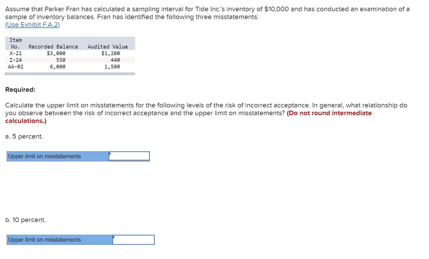 Solved Assume that Parker Fran has calculated a sampling | Chegg.com