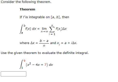 Solved Theorem If f is integrable on [a,b], then | Chegg.com