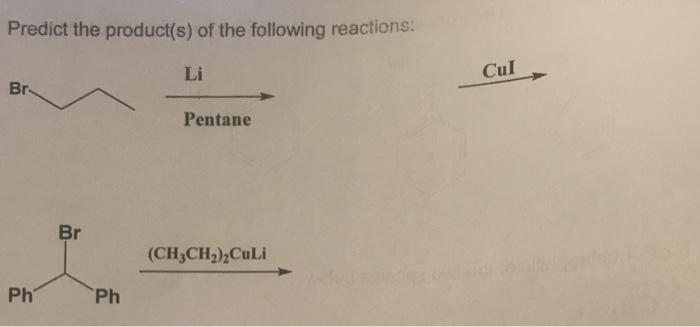 Solved Predict the product(s) of the following reactions: Li | Chegg.com