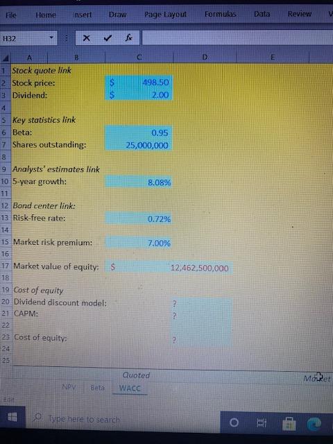 Solved File Home insert Draw Page Layout Formulas Data | Chegg.com