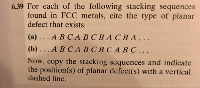 Solved 6.39 For each of the following stacking sequences | Chegg.com