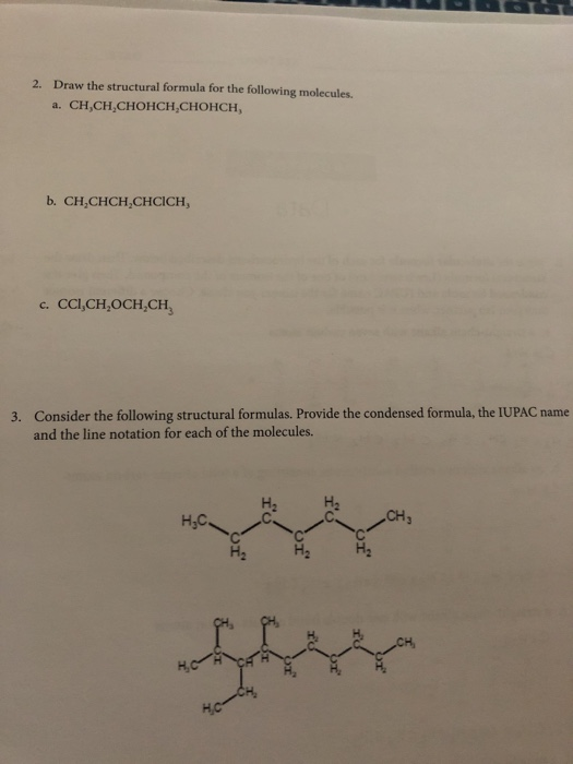 Solved 2. Draw the structural formula for the following | Chegg.com