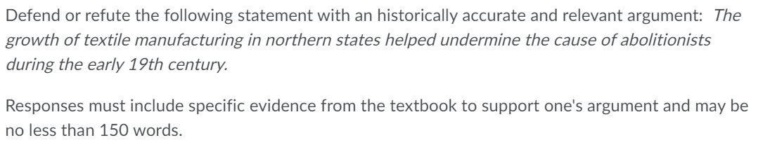Solved Defend or refute the following statement with an | Chegg.com