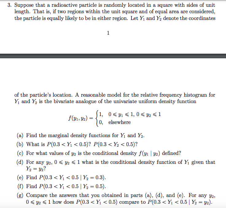 Solved 3. Suppose that a radioactive particle is randomly | Chegg.com