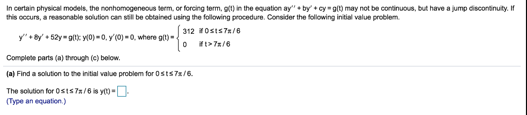 Solved In certain physical models, the nonhomogeneous term, | Chegg.com