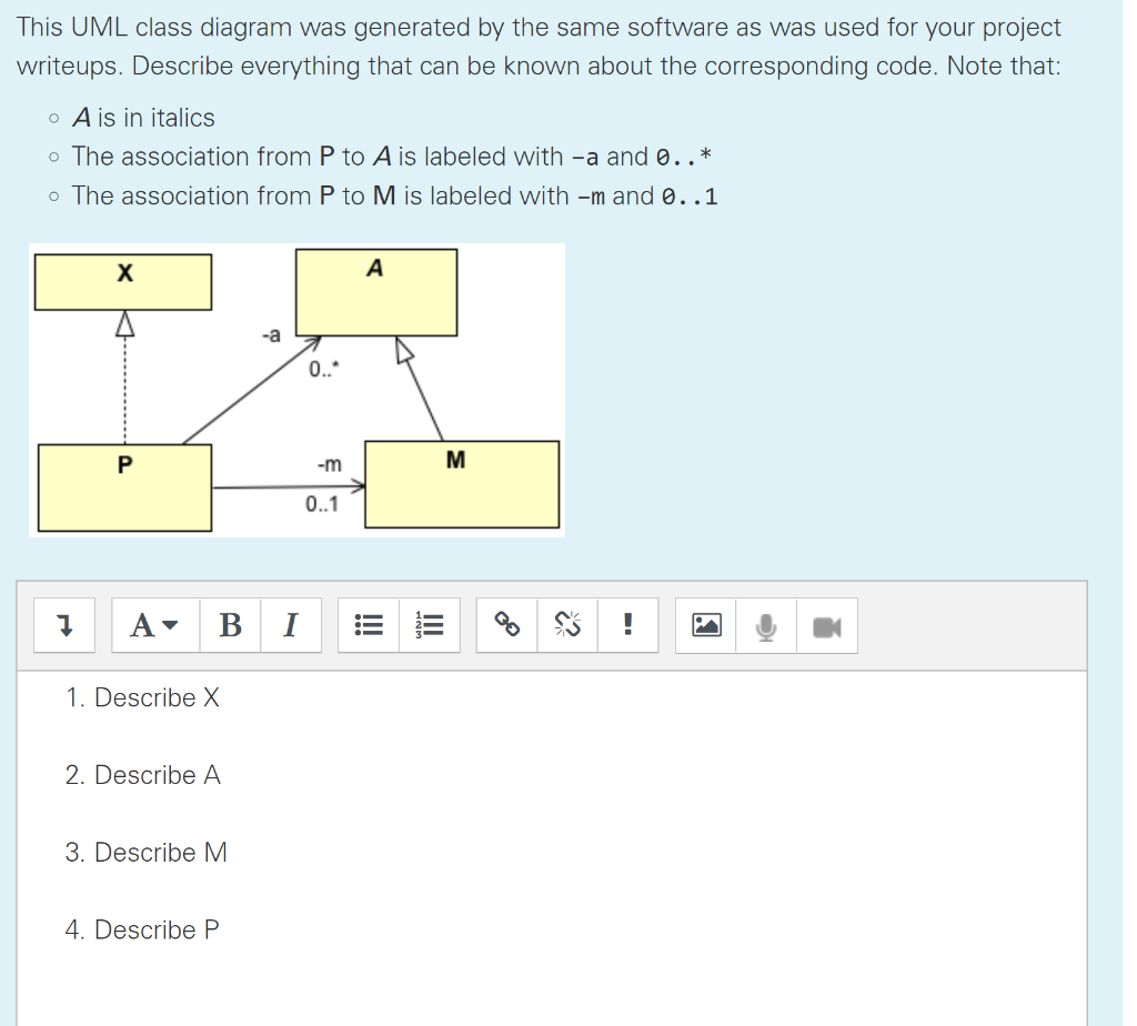 Solved This UML class diagram was generated by the same | Chegg.com