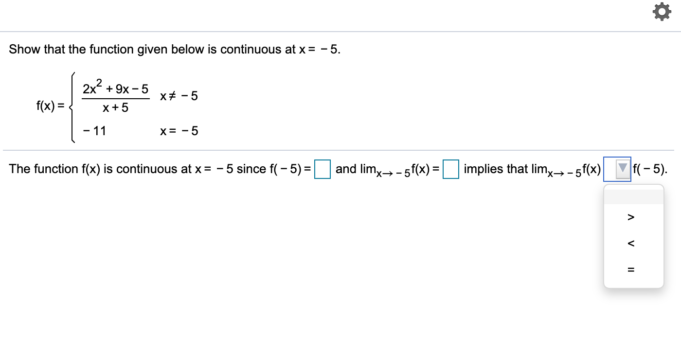 Solved Show that the function given below is continuous at x | Chegg.com